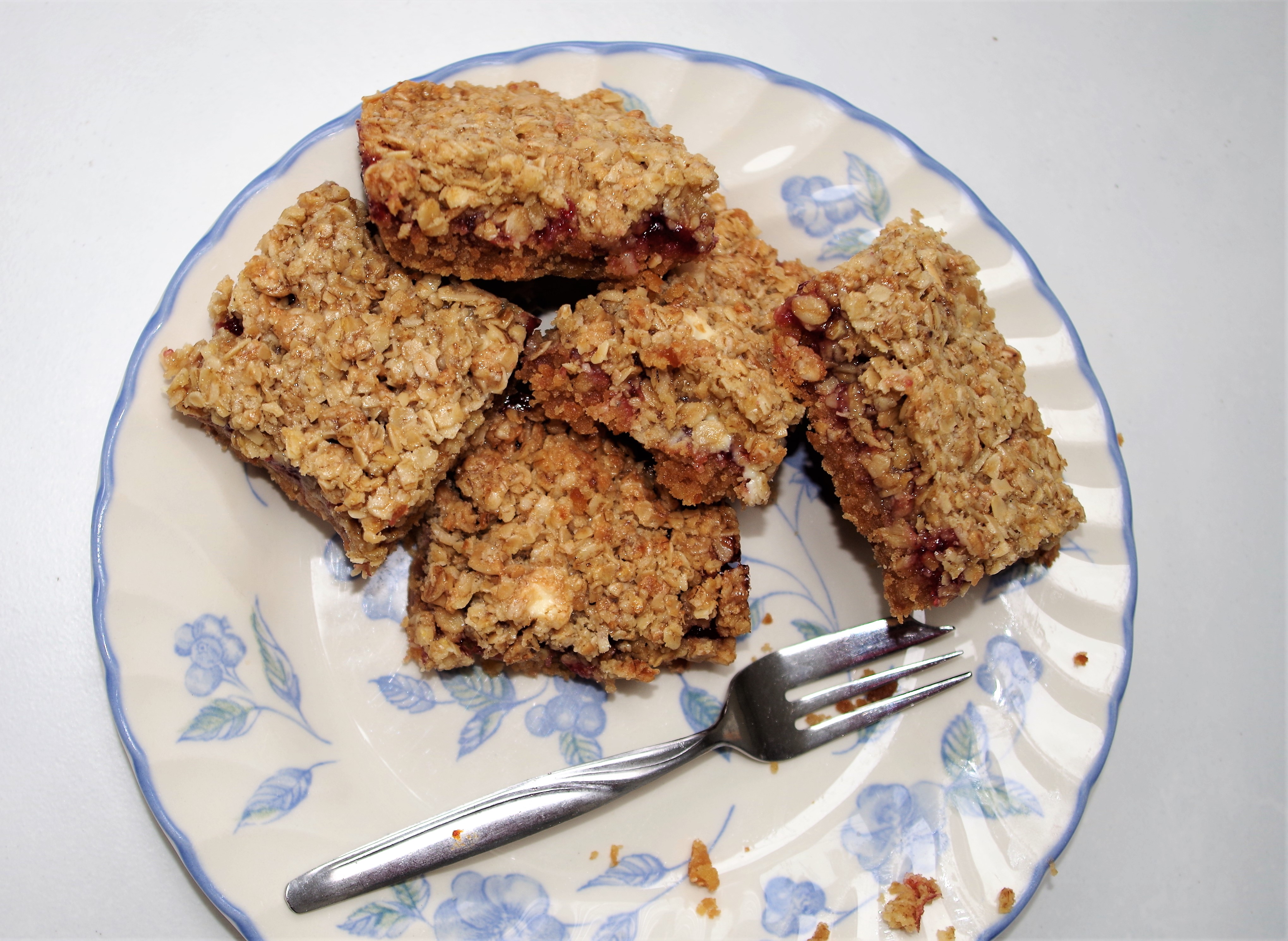 Biscuit-based Flapjack with a Jam & White Choc mid-layer – Retired ...