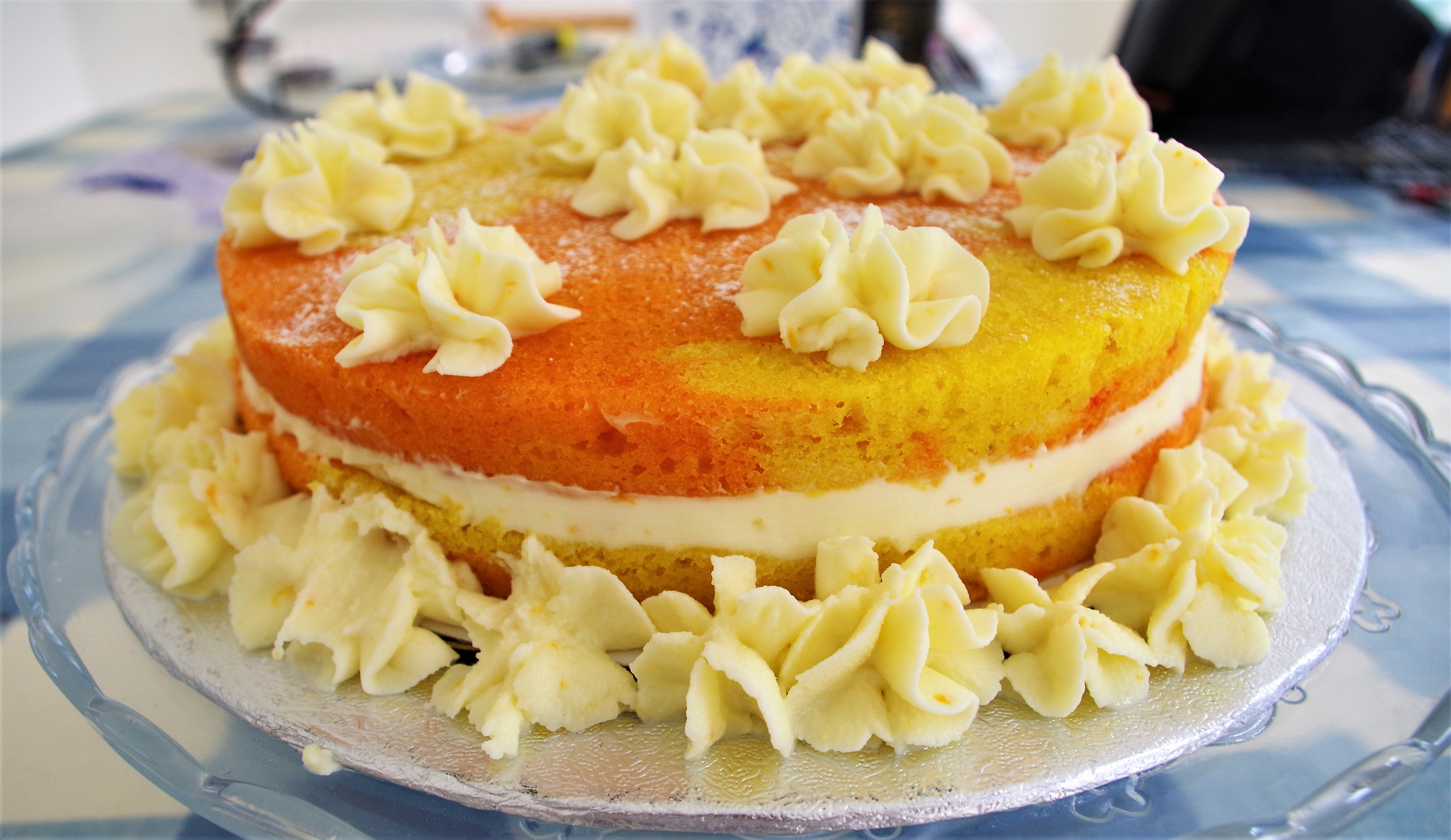 Layered and Marbled St Clement’s Cake – Retired Bloke on Food n stuff