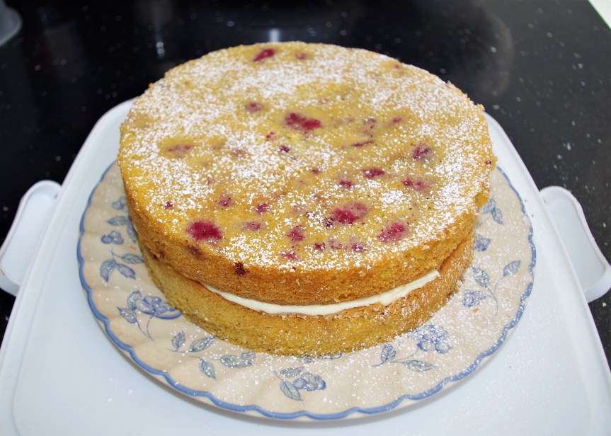 Raspberry Sponge Cake – Retired Bloke on Food n stuff